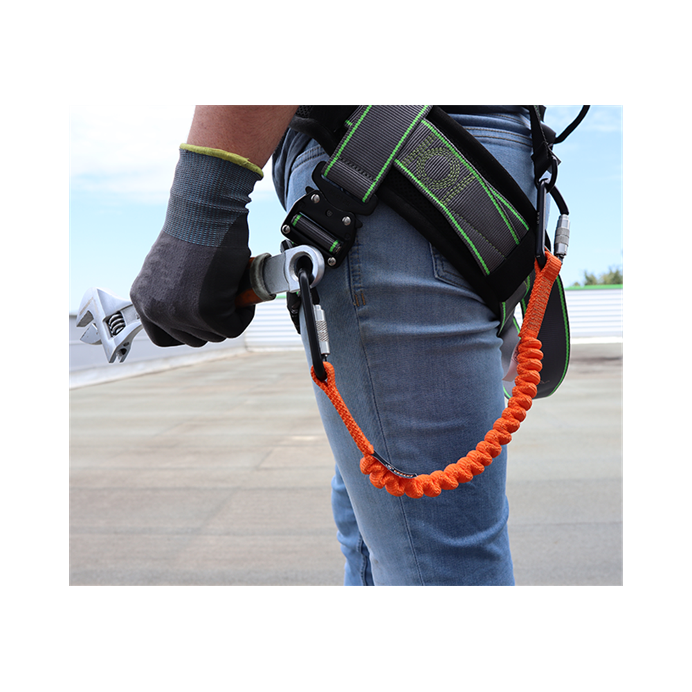 Longe élastique pour connexion d'outils à un point d'attache sur l ...